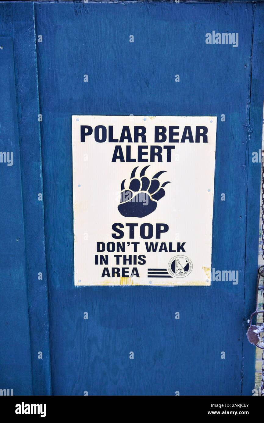 Bear warning sign, canada hi-res stock photography and images - Alamy
