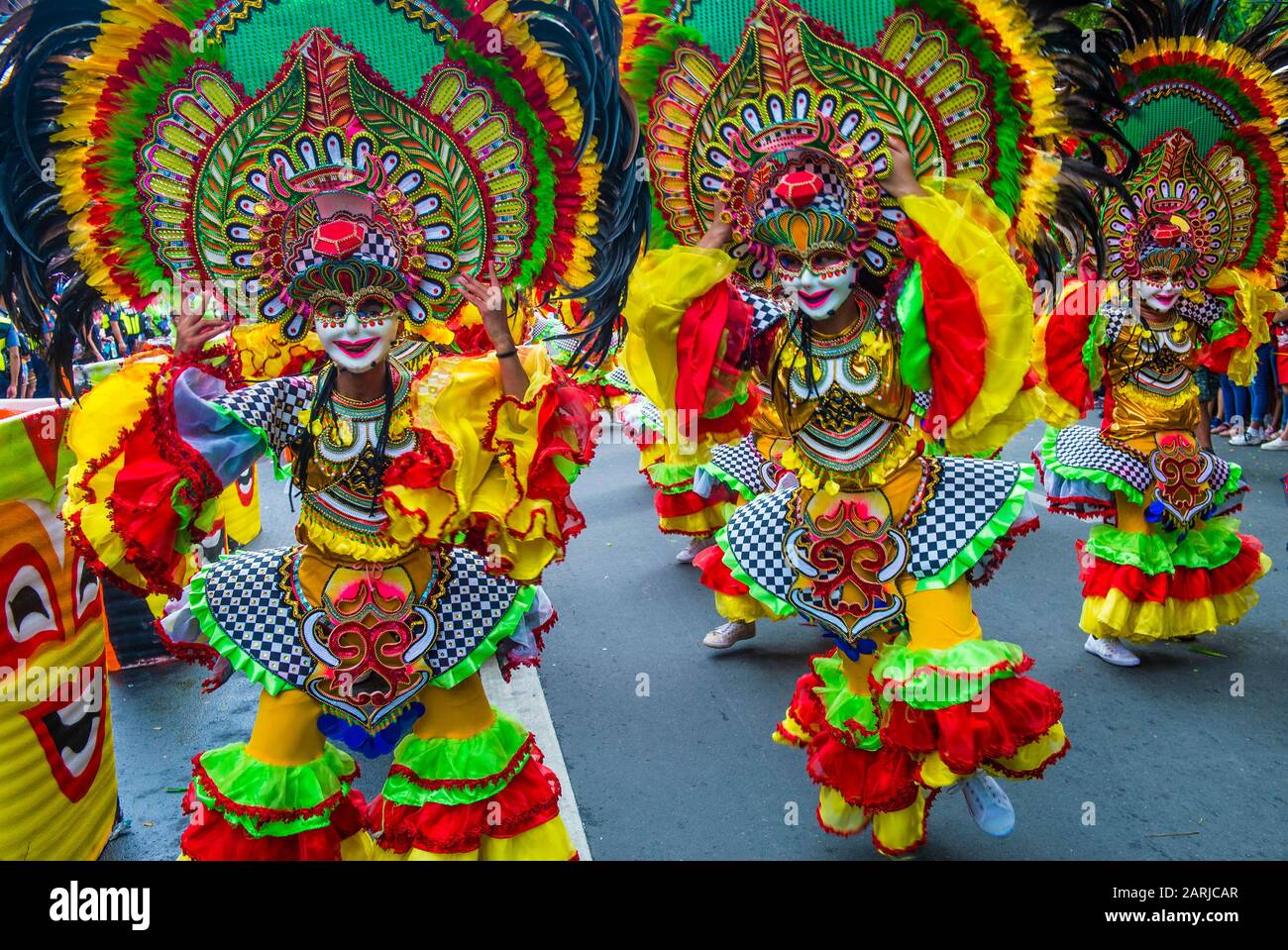 Participants in the Masskara Festival in Bacolod Philippines Stock ...