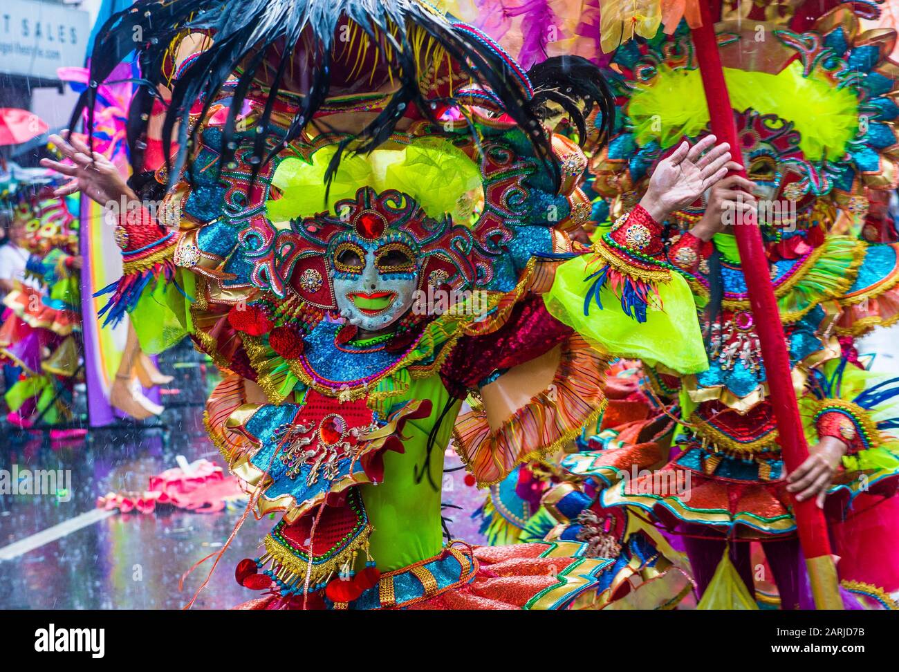 Participants in the Masskara Festival in Bacolod Philippines Stock ...