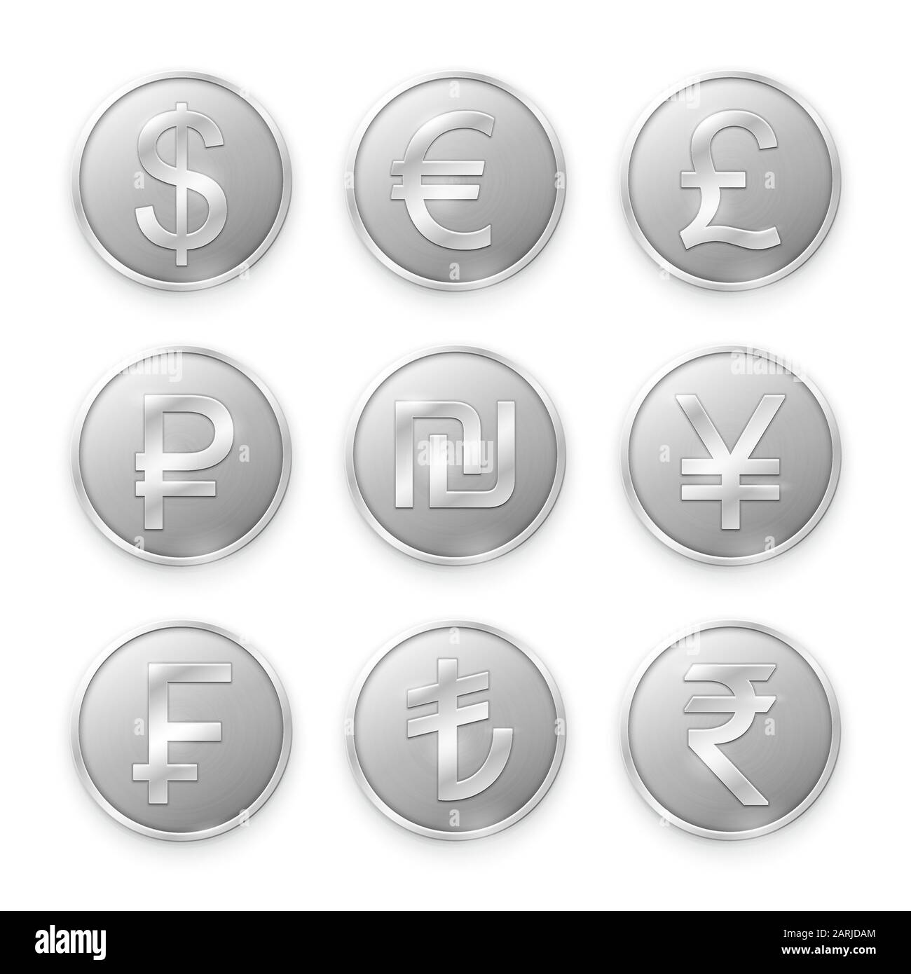 Silver coin franc sign hi-res stock photography and images - Alamy