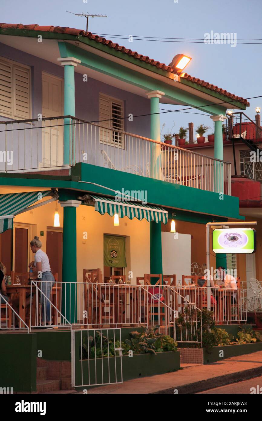 Cuba, Vinales, restaurant, people, typical architecture, nightlife ...