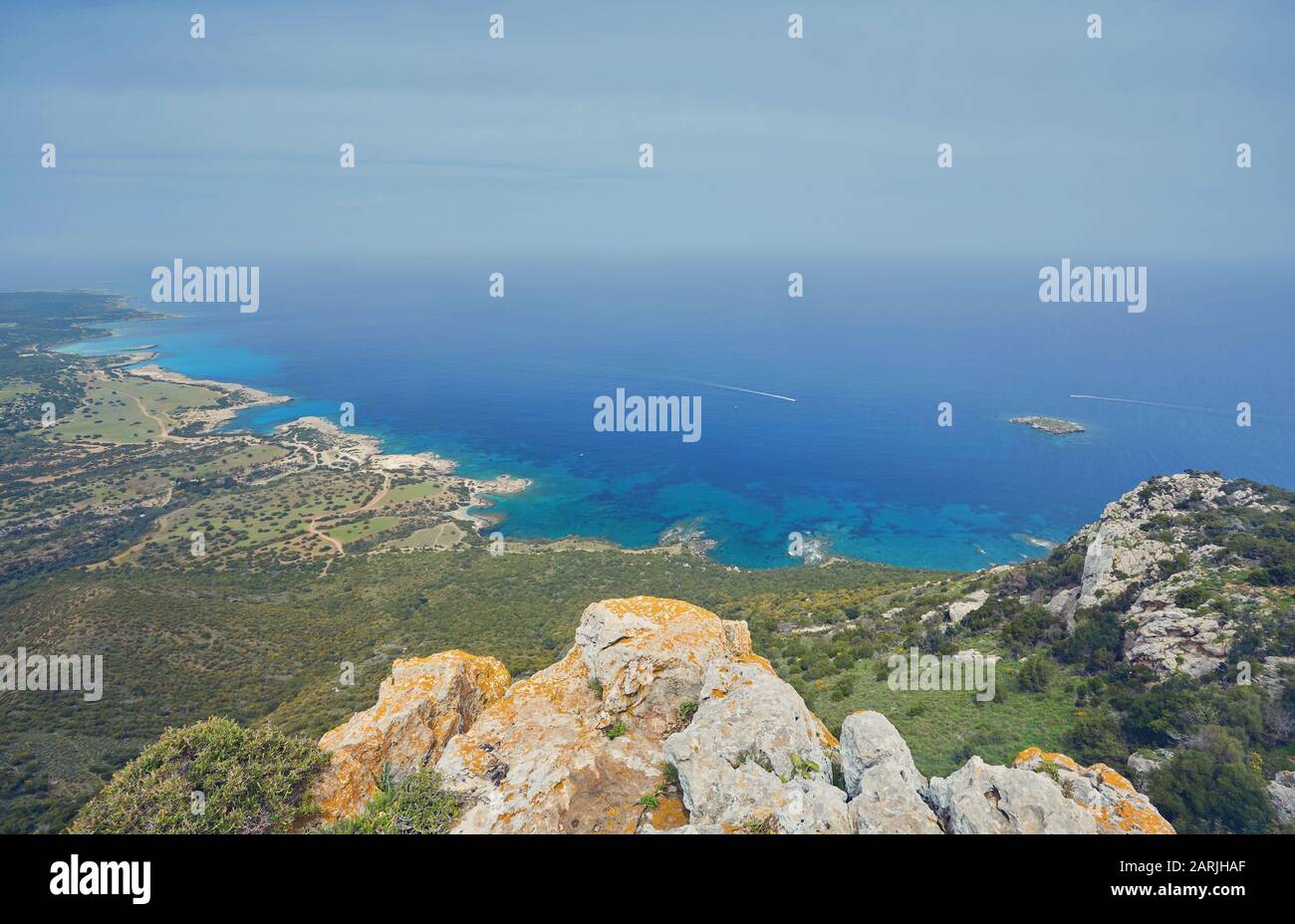 Cyprus Akamas Peninsula National Park mountain's top Stock Photo - Alamy