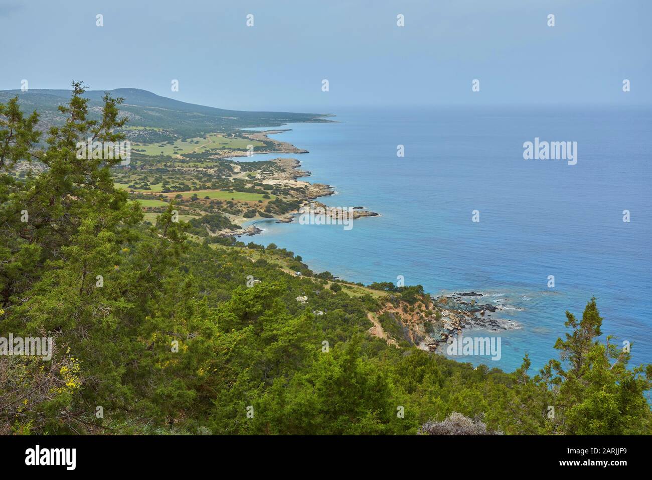 Cyprus Akamas Peninsula National Park mountain's top Stock Photo - Alamy