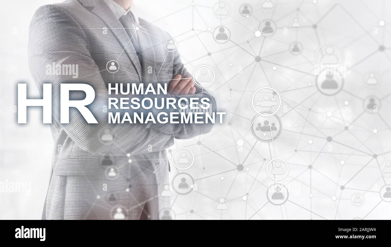 Human resource management, HR, Team Building and recruitment concept on ...