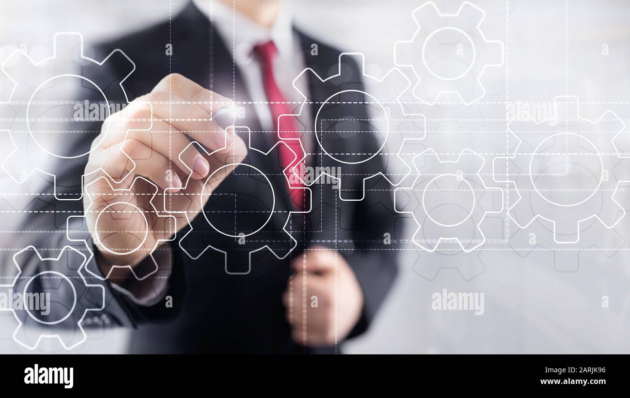 Gears mechanism, digital transformation, data integration and digital ...