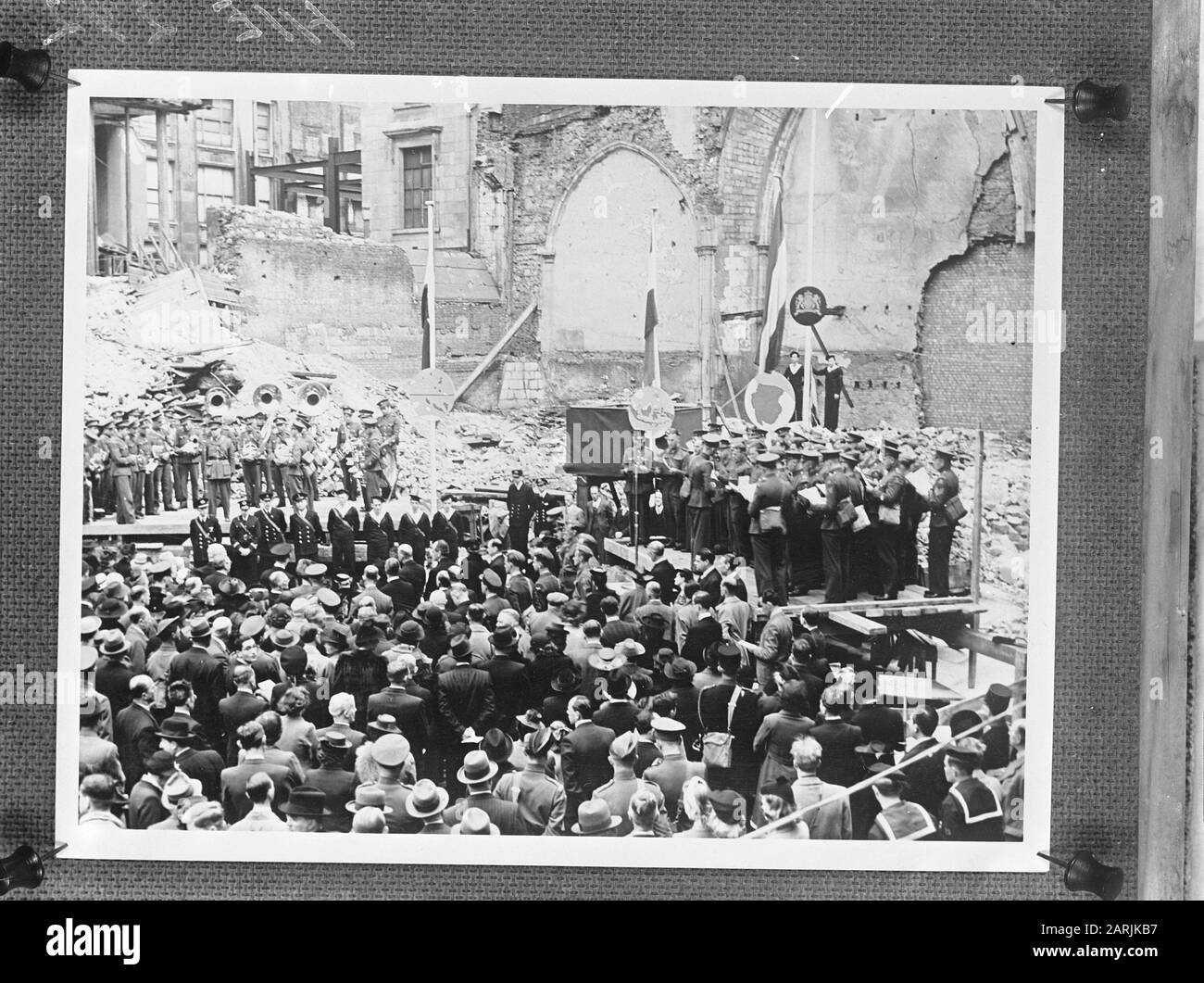 Commemoration of the German invasion of the Netherlands at the ruins of ...