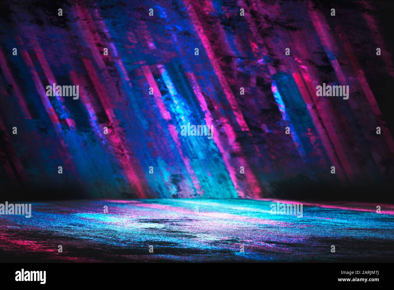 Empty room background for product placement or showcase with concrete ...