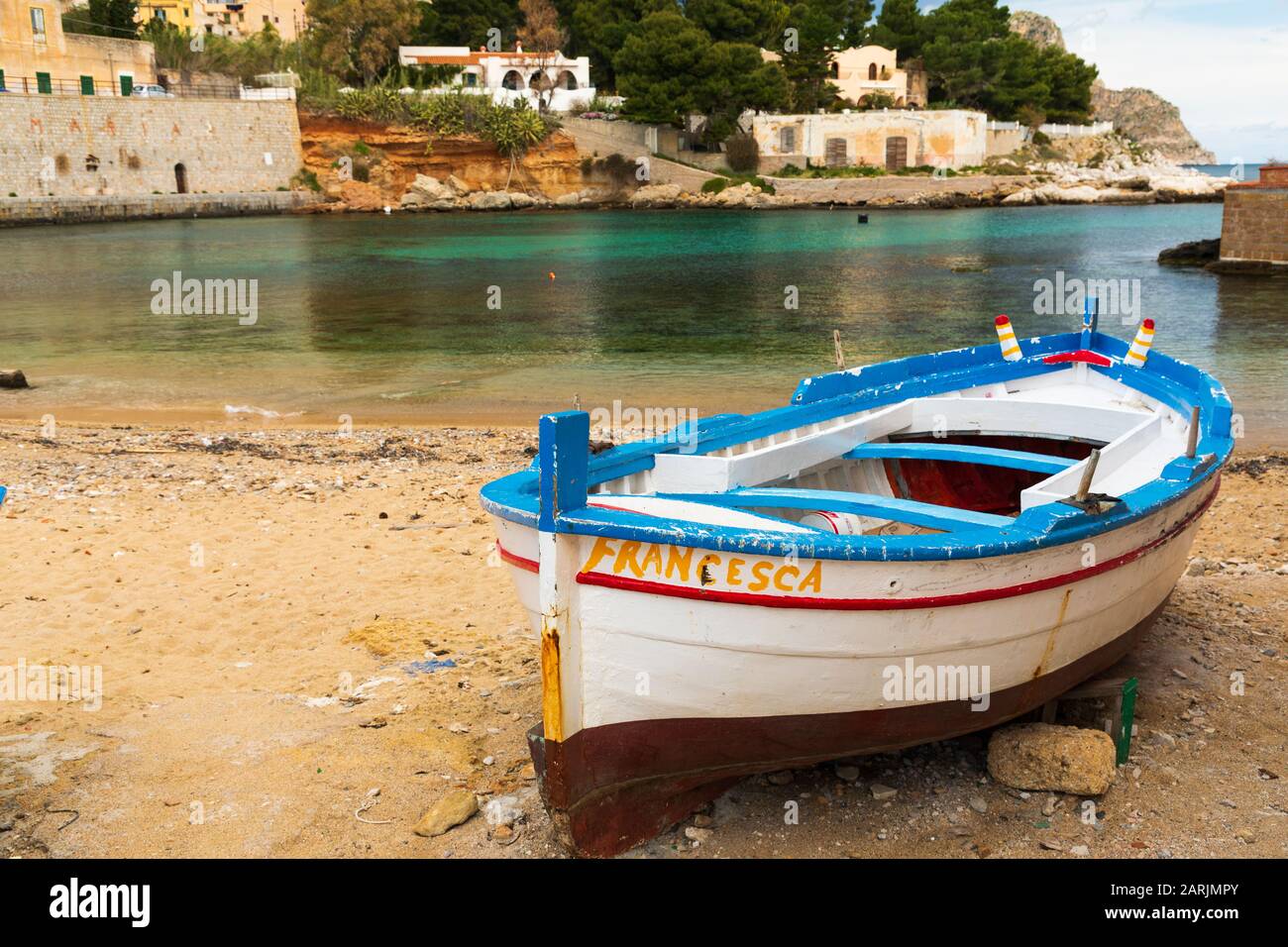 Italy, Sicily, Palermo Province, Santa Flavia. April 11, 2019. Small ...