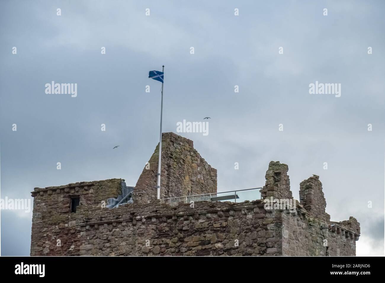 The Scottish Saltire Flag Flying Proudly on top of one of Scotlands ...