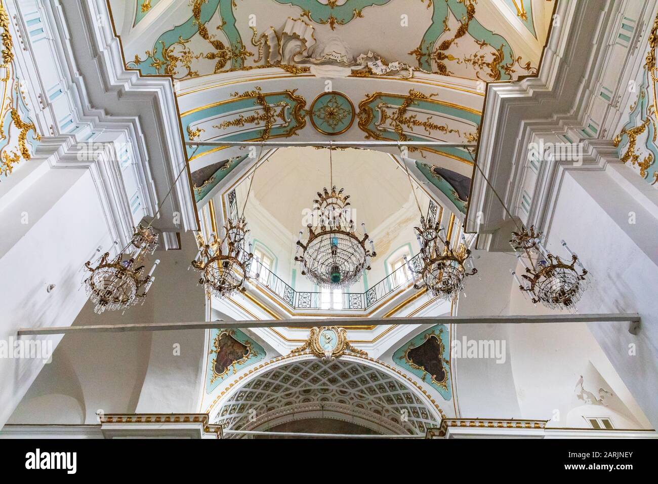 Italy, Sicily, Palermo Province, Gangi. April 12, 2019. Interior of ...