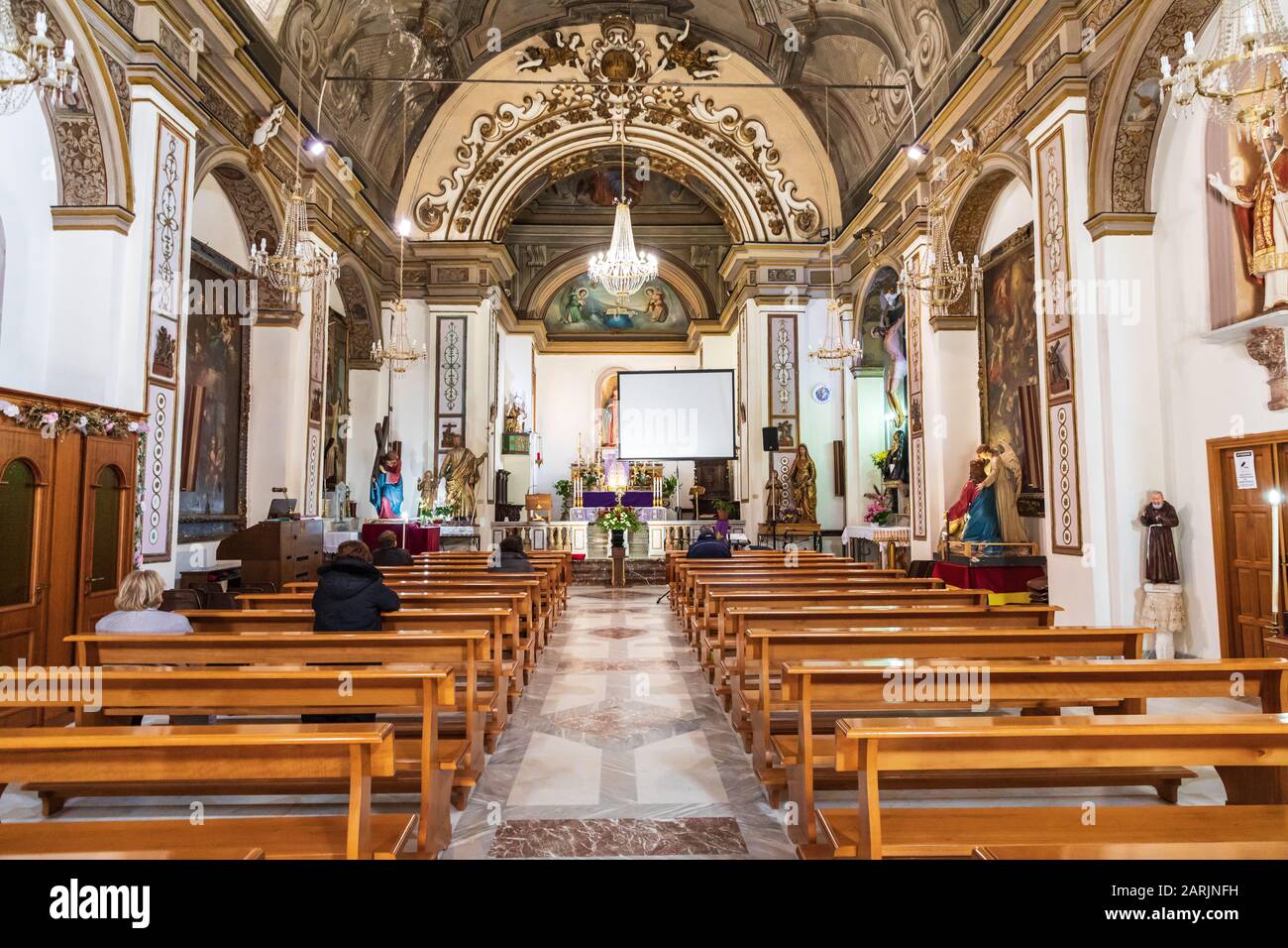Italy, Sicily, Messina Province, Caronia. April 13, 2019. Interior view ...