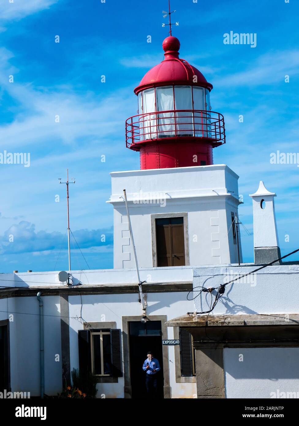 The Ponta de Pargo Lighthouse, which translates as Dolphin Point, on ...