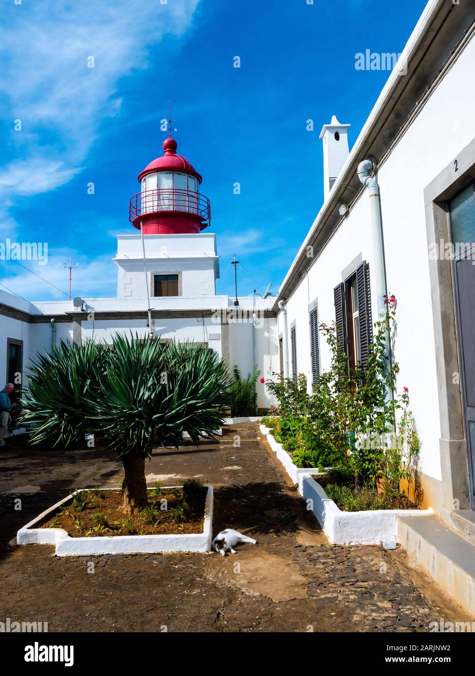 The Ponta de Pargo Lighthouse, which translates as Dolphin Point, on ...