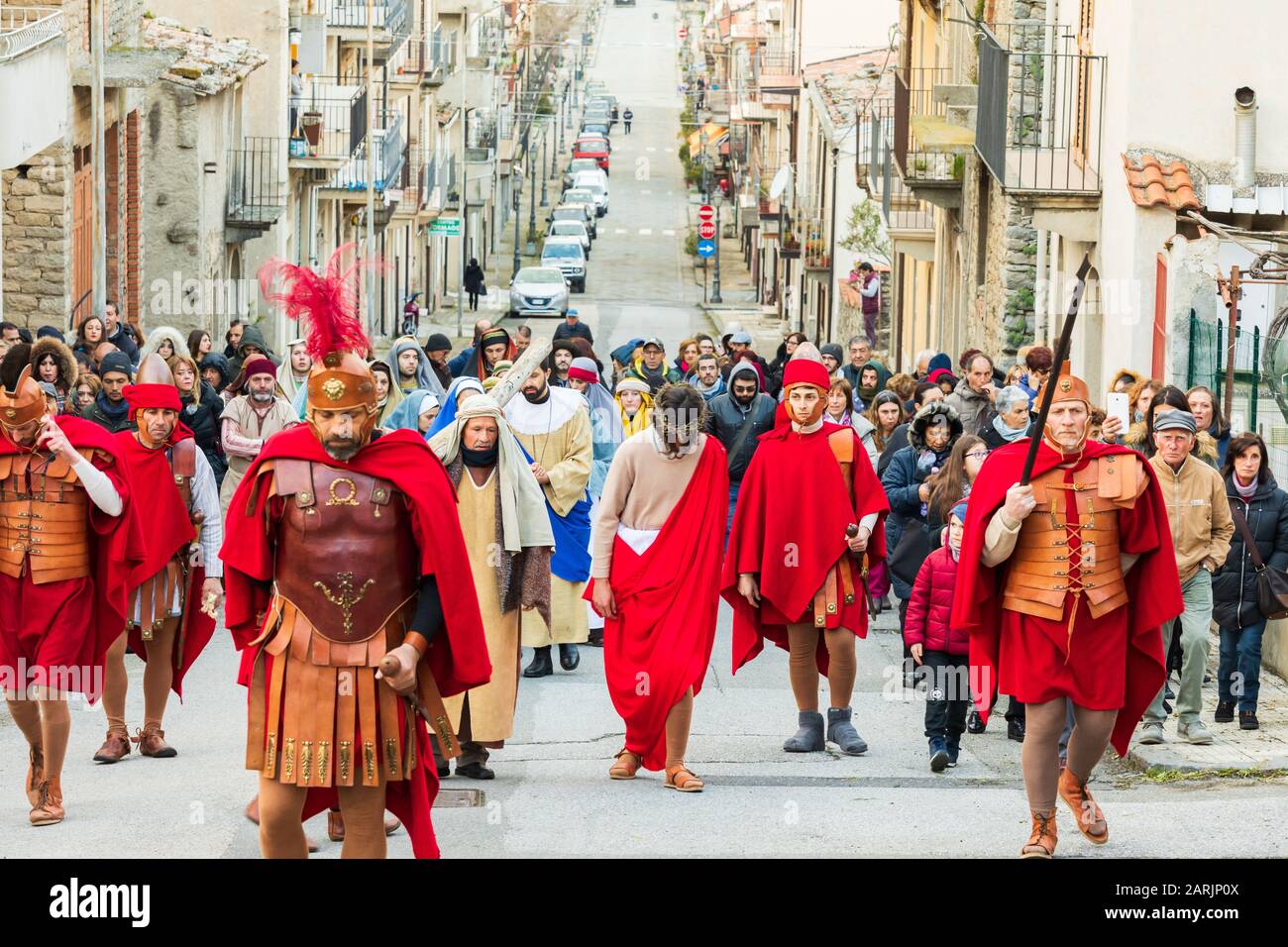 Italy, Sicily, Messina Province, Montalbano Elicona. April 14, 2019 ...