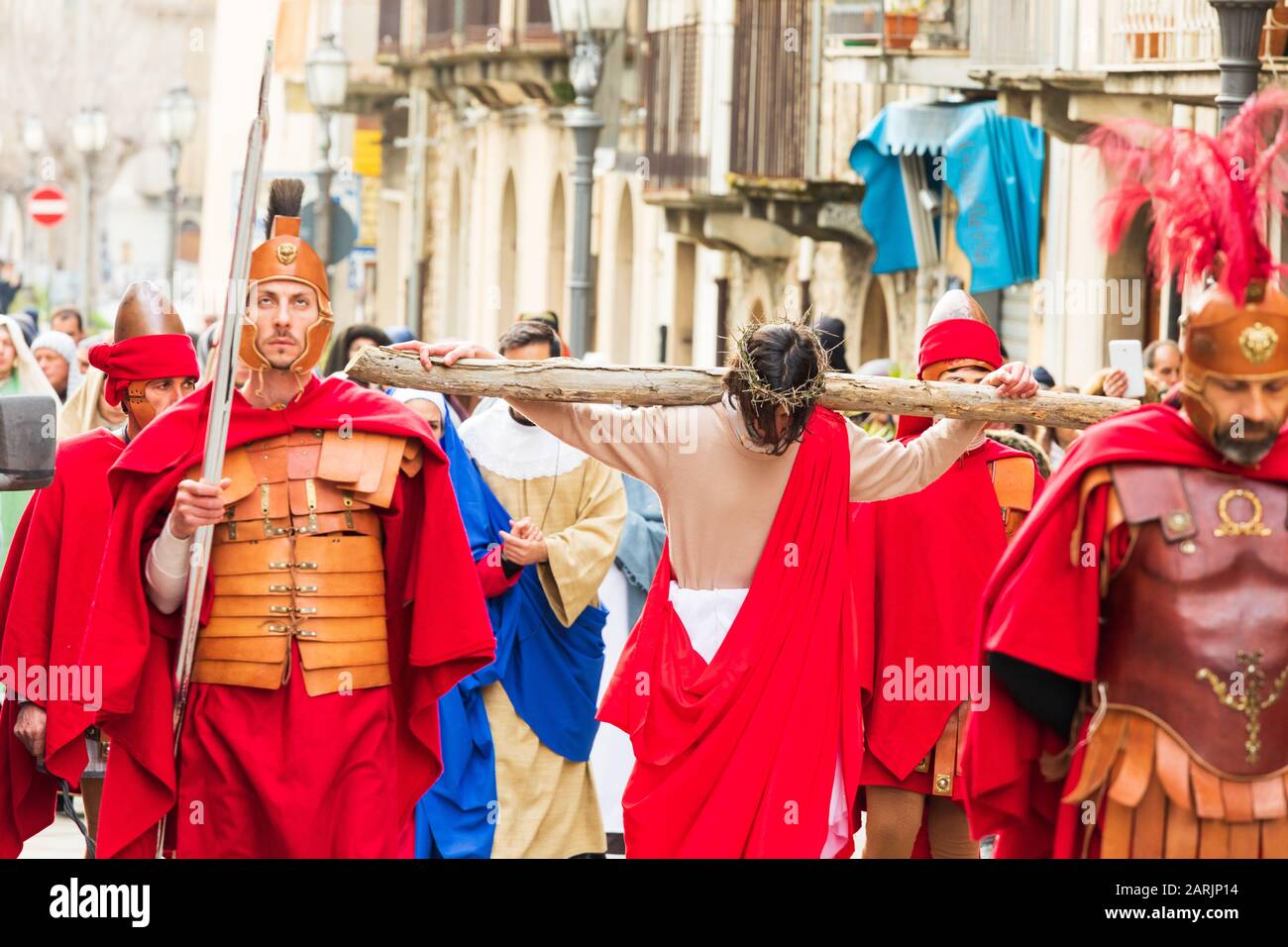 Italy, Sicily, Messina Province, Montalbano Elicona. April 14, 2019 ...
