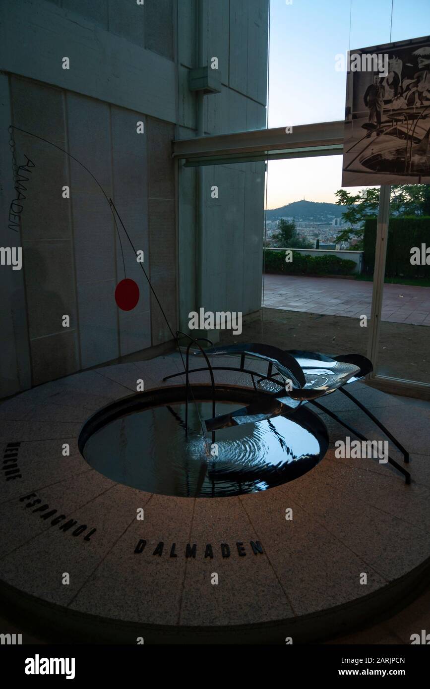 The Mercury Fountain sculpture by Alexander Calder at the Fundacio Joan ...