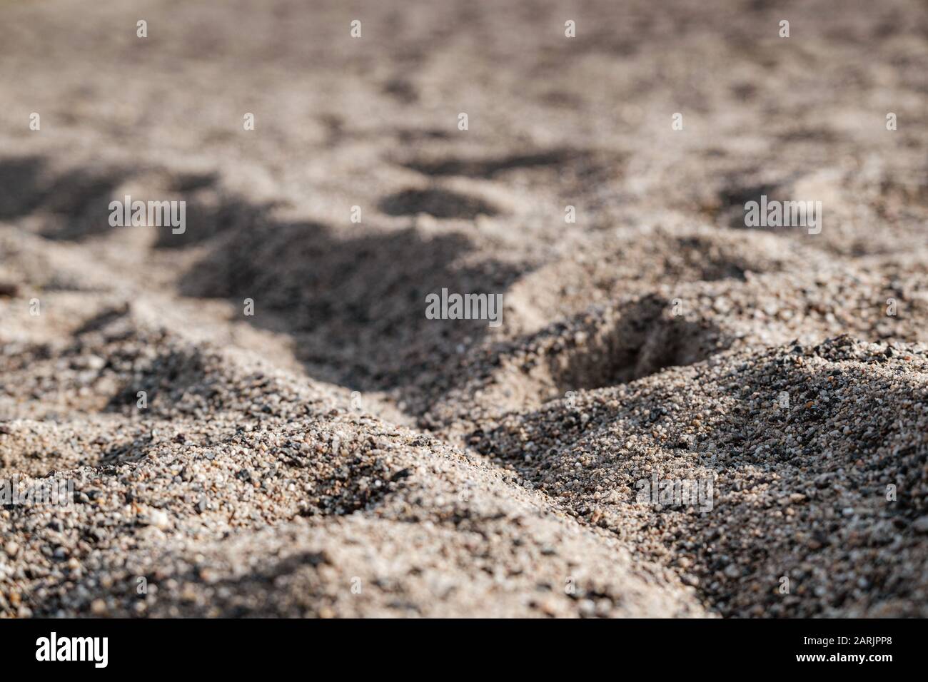 Sand furrows create a marco landscape Stock Photo - Alamy