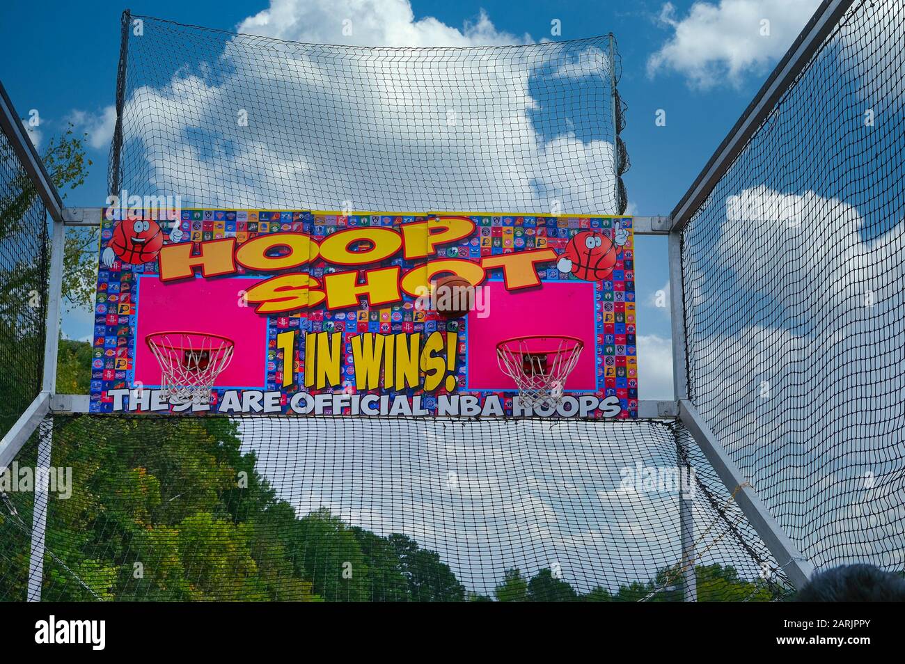 Hoop Shot Game at Carnival Stock Photo - Alamy