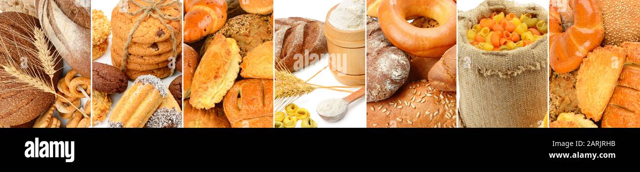 Bread collage grain bakery hi-res stock photography and images - Alamy