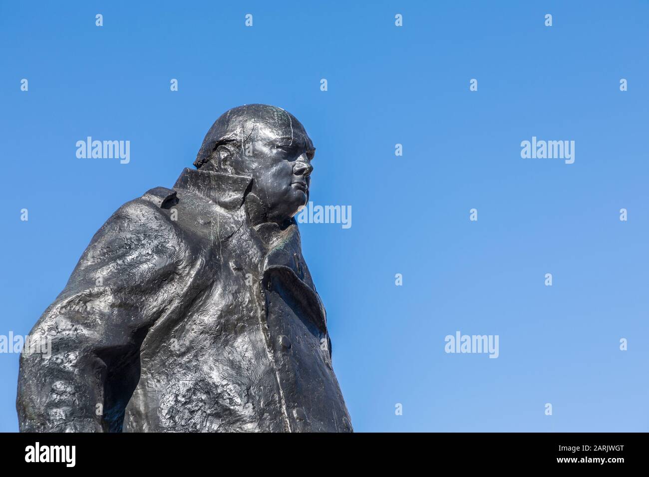Statue of Winston Churchill, Westminster, London, England, UK Stock ...