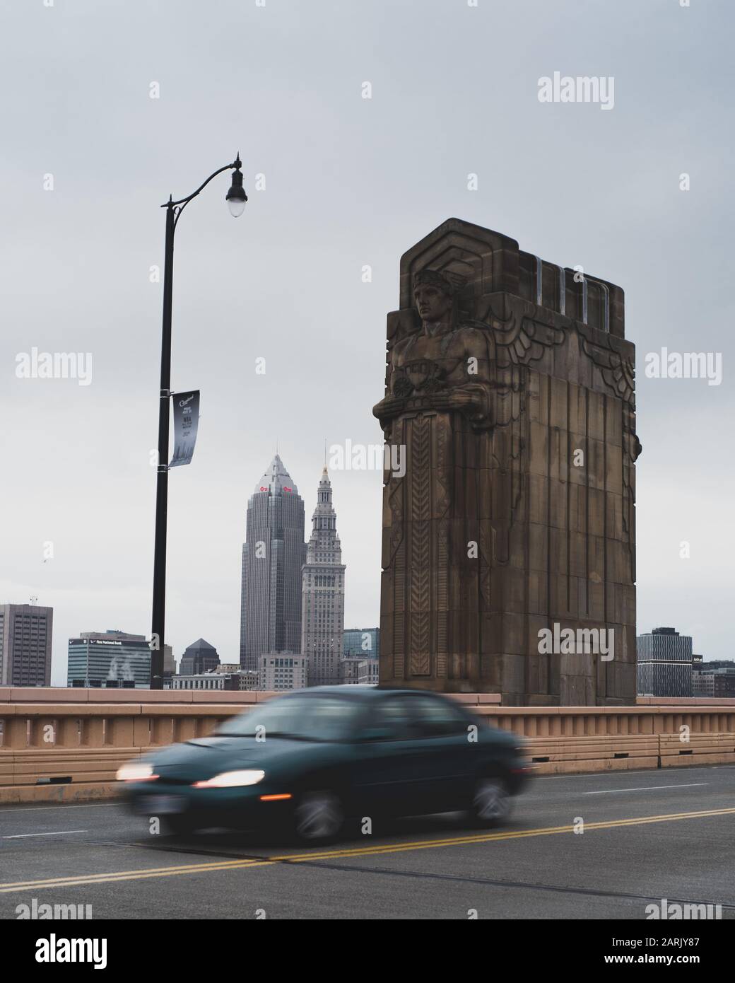 Guardian of Traffic Statue in Cleveland Ohio Stock Photo - Alamy