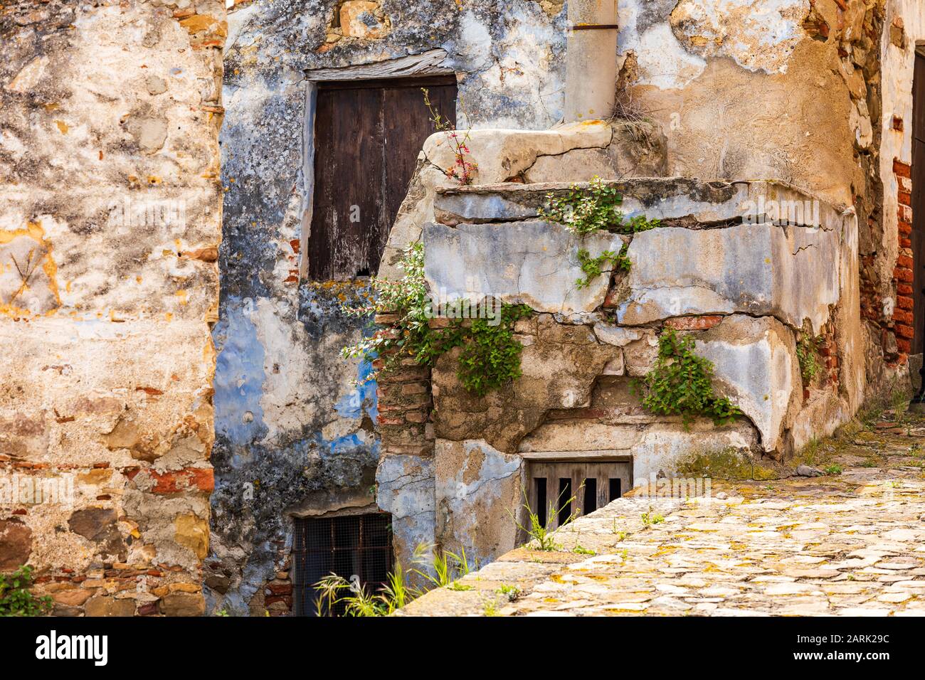 Italy, Sicily, Messina Province, Caronia. Old buildings in the medieval ...