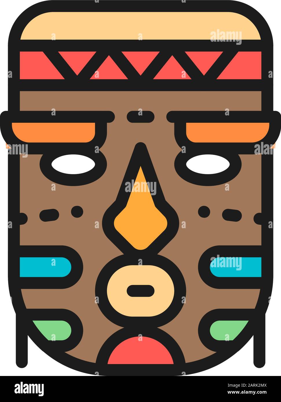 Tribal mask icon simple Cut Out Stock Images & Pictures - Alamy