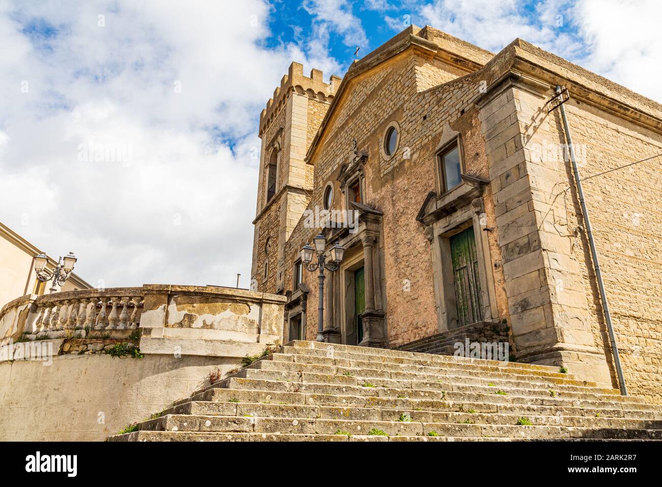 Italy, Sicily, Messina Province, Montalbano Elicona. The Basilica of ...