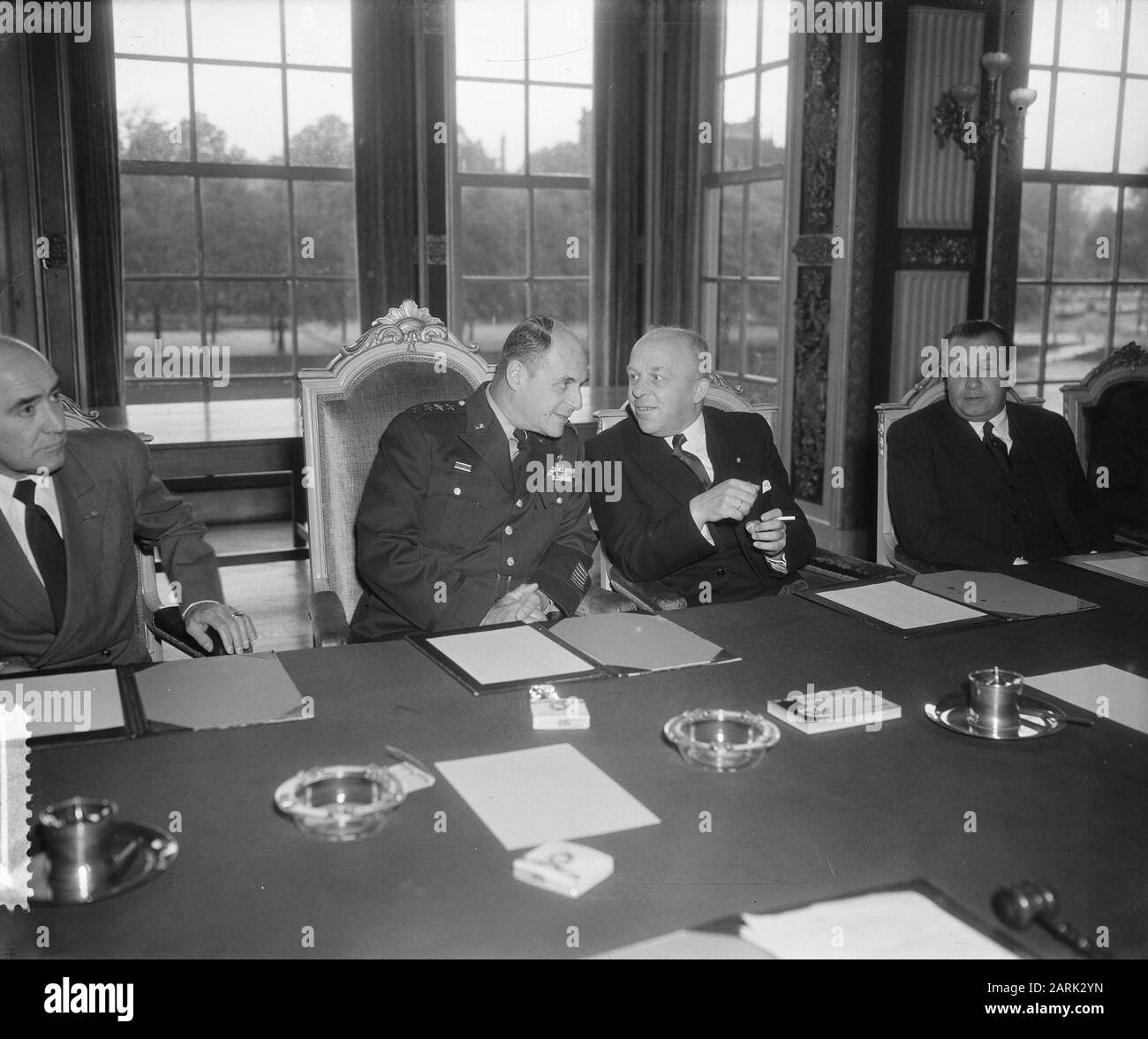 General Ridgway visits Council of Ministers Annotation: Right next to ...