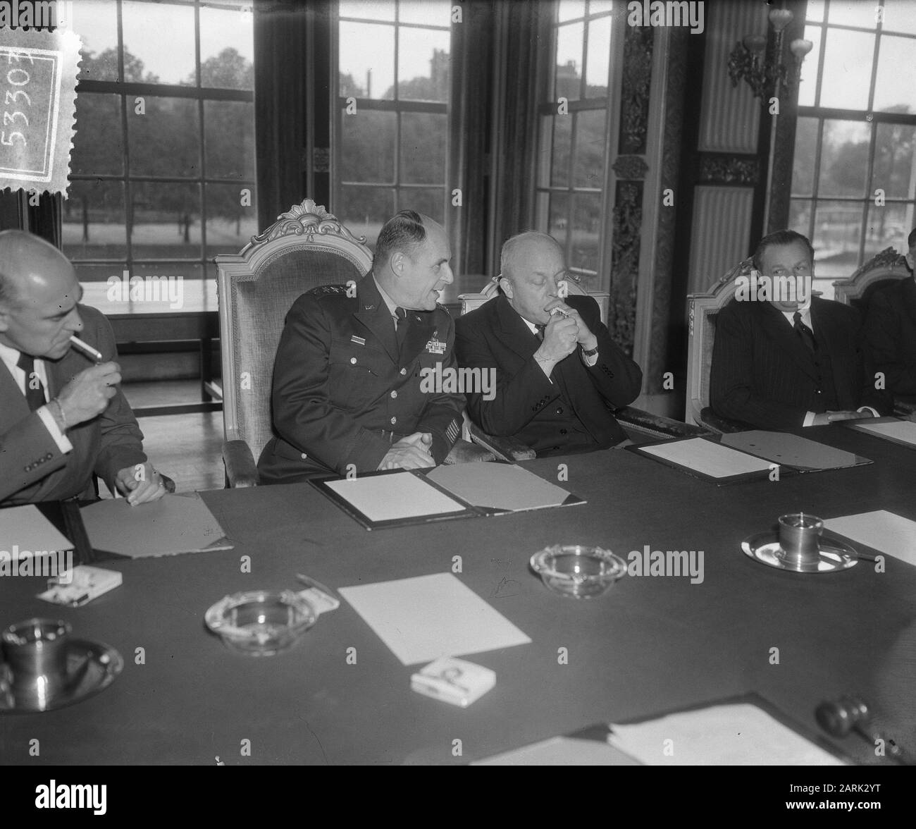 General Ridgway visits Council of Ministers Annotation: Right next to ...
