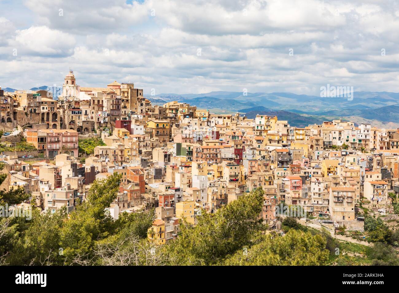 Italy, Sicily, Enna Province, Centuripe. The ancient town of Centuripe ...
