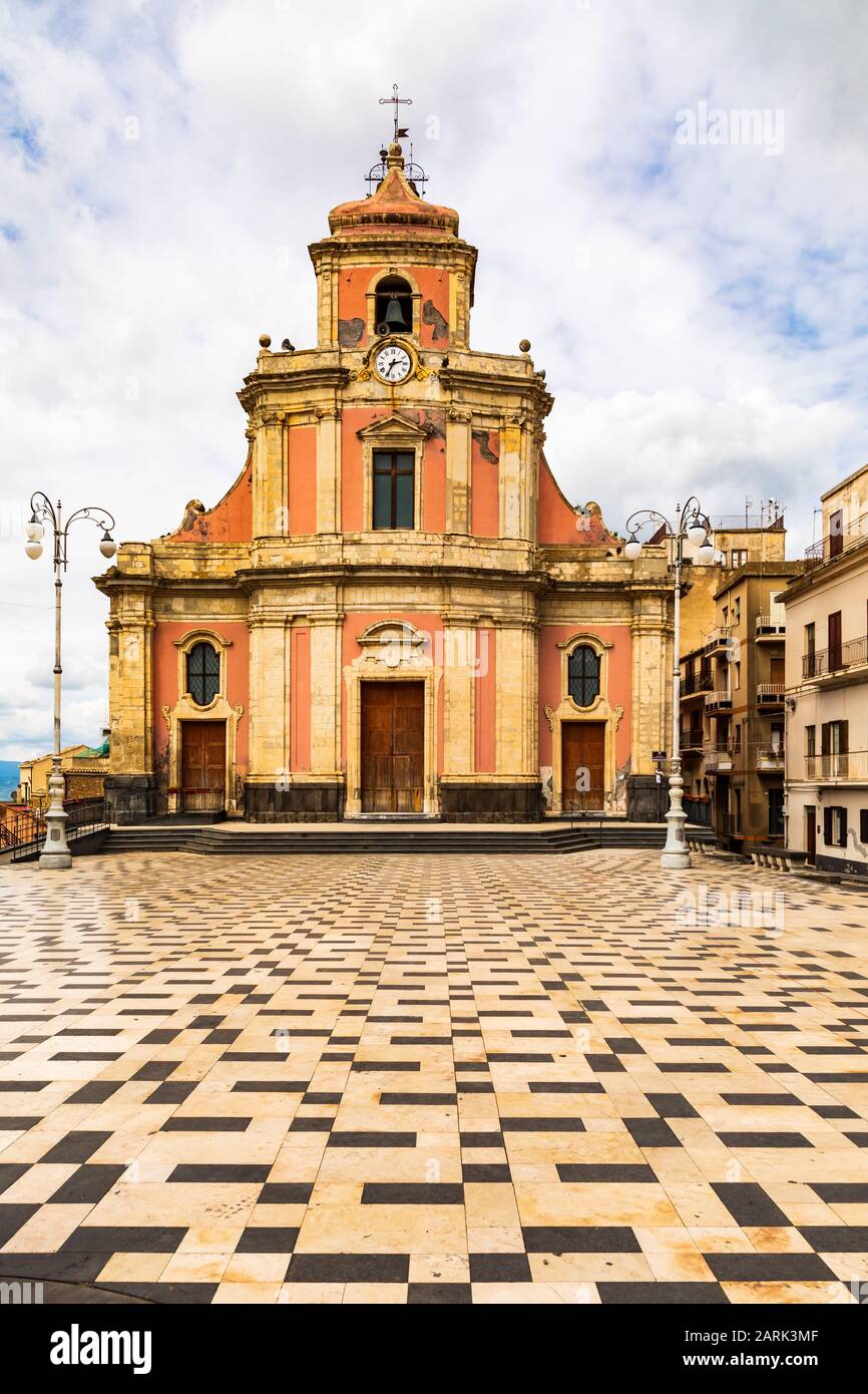 Italy, Sicily, Enna Province, Centuripe. Exterior of Church of the ...