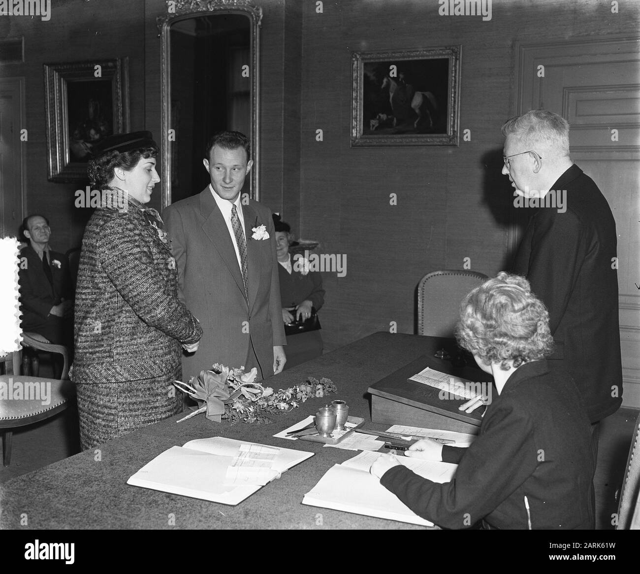 Wedding ceremony city hall jan hijzelendoorn hi-res stock photography ...
