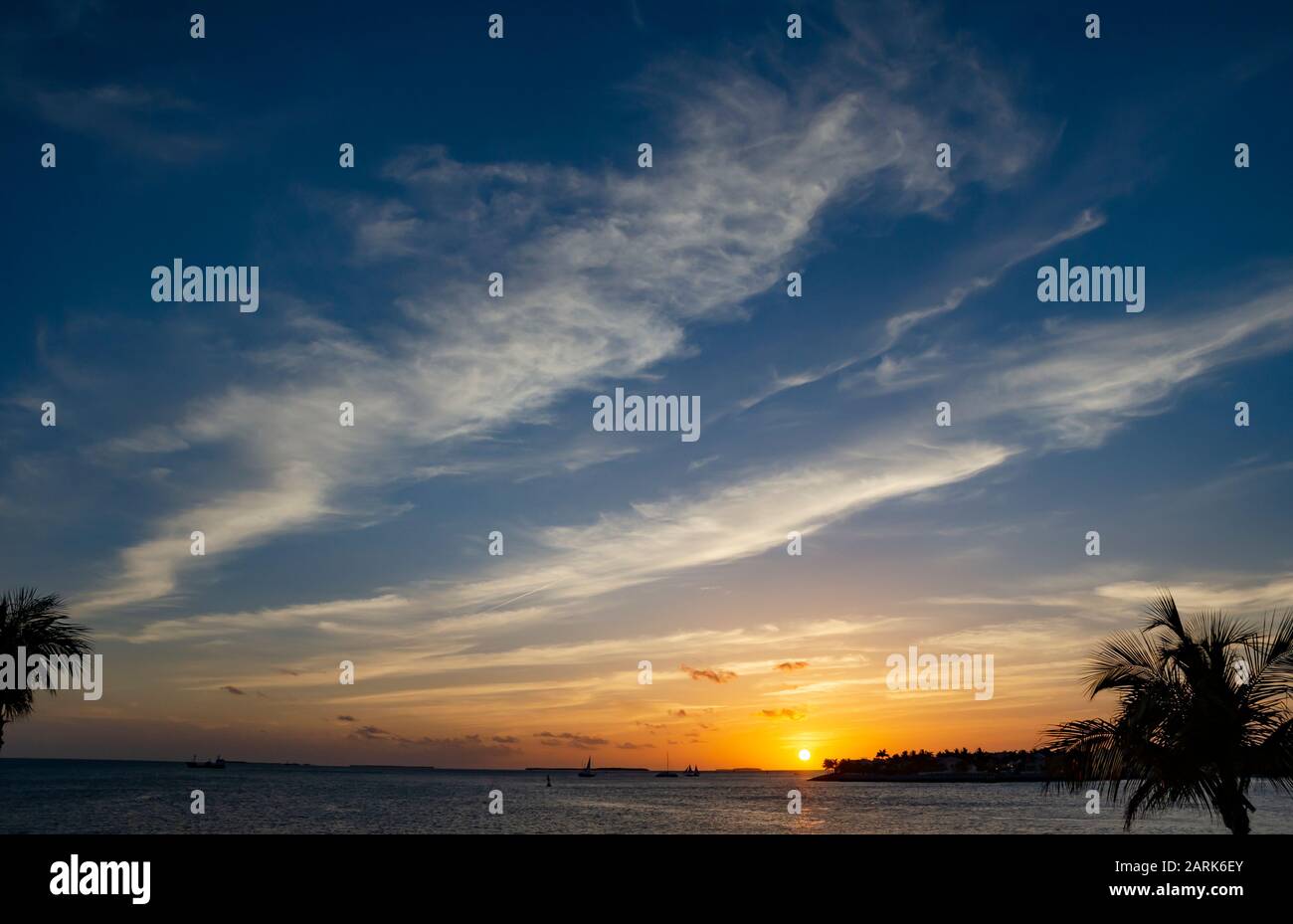 Key West, Florida Ocean Sunset Stock Photo - Alamy
