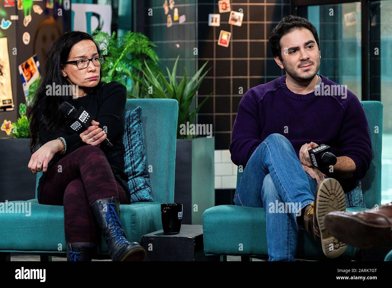 New York, NY, USA. 28th Jan, 2020. Janeane Garofalo, Grant Rosenmeyer ...