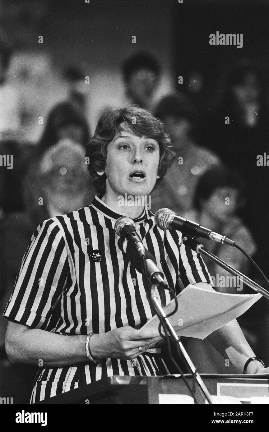 Utrecht, Feminization Congress PPR; PPR Group Chairman Ria Beckers ...