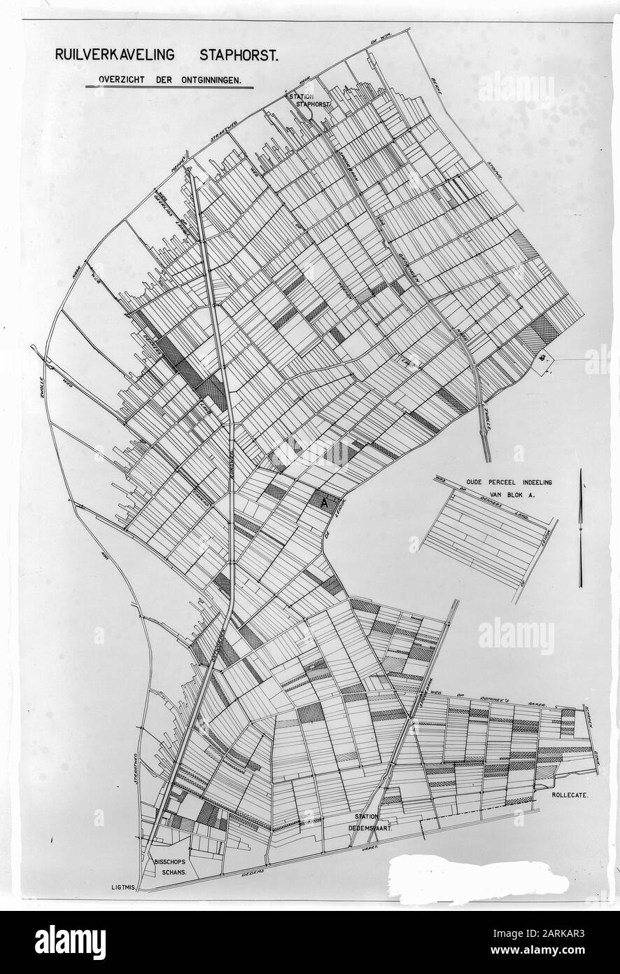 swap plots, overview maps Date: undated Location: Overijssel, Staphorst ...