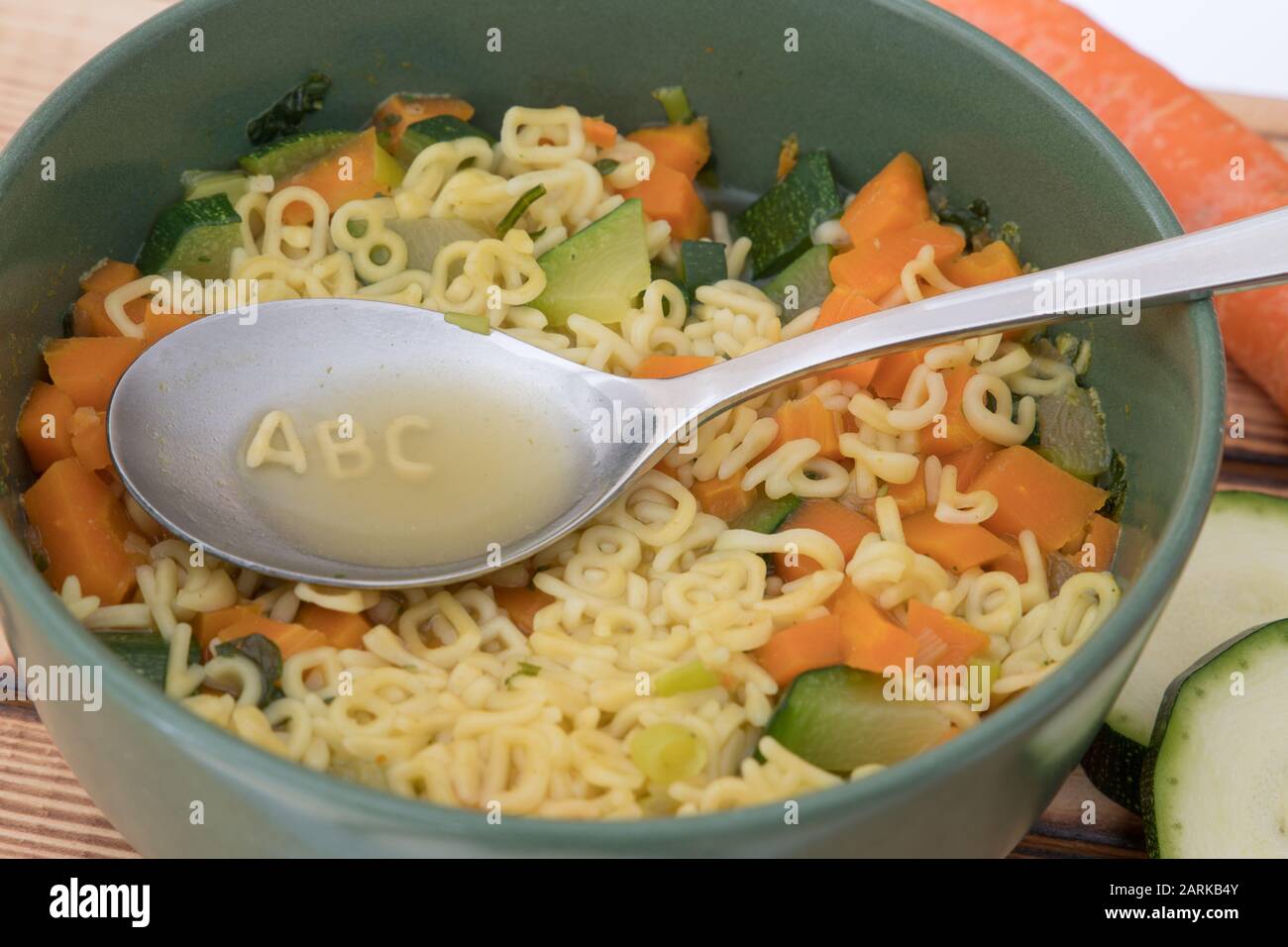 Alphabet noodle hi-res stock photography and images - Alamy