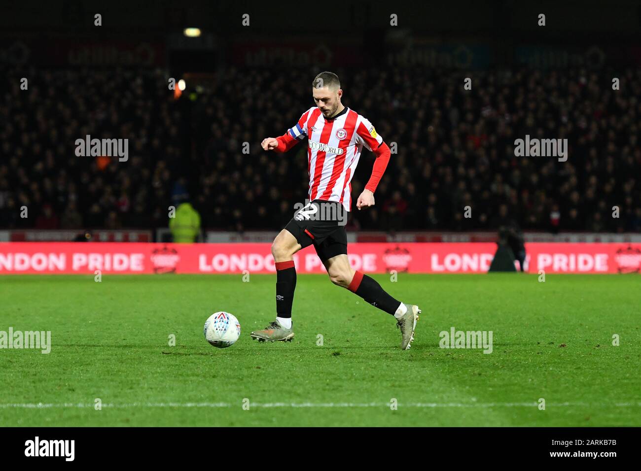 LONDON, ENGLAND - JANUARY 28TH Henrik Dalsgaard of Brendford in action ...