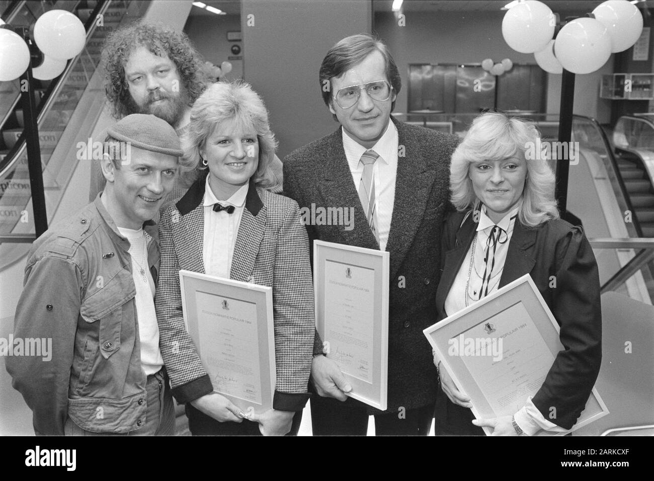 Utrecht, Edison nominations; flnr Harry Slinger, Anita Meyer, Lee ...