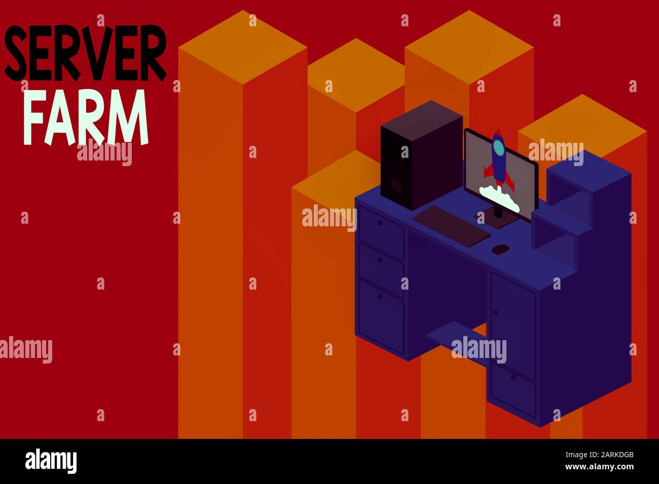 Conceptual hand writing showing Server Farm. Concept meaning a group of ...