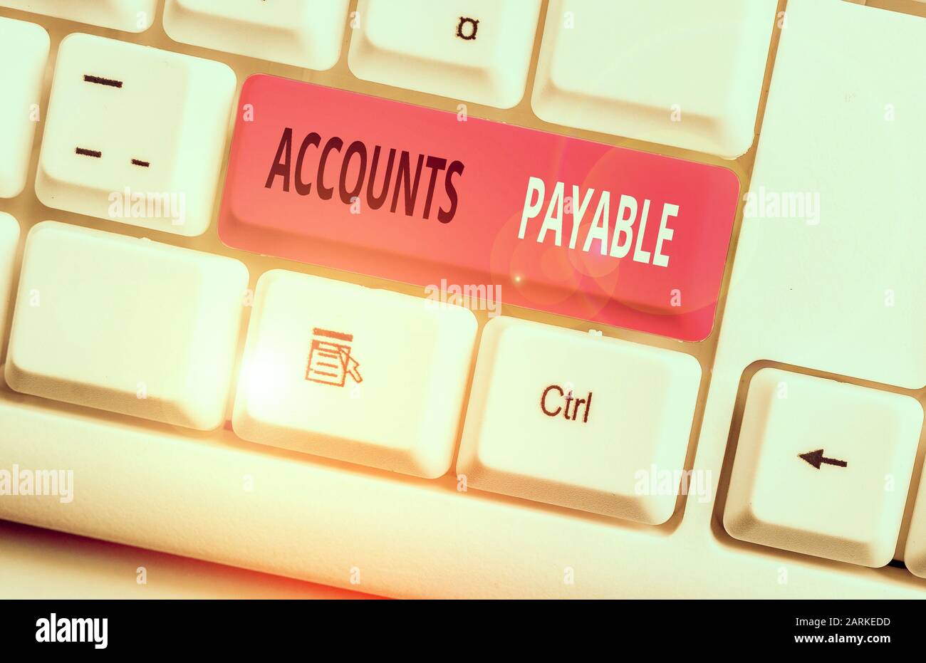 Conceptual hand writing showing Accounts Payable. Concept meaning money ...