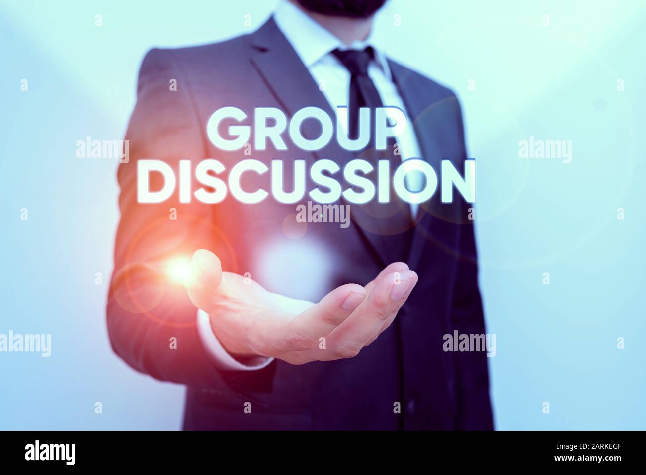 Conceptual hand writing showing Group Discussion. Concept meaning ...