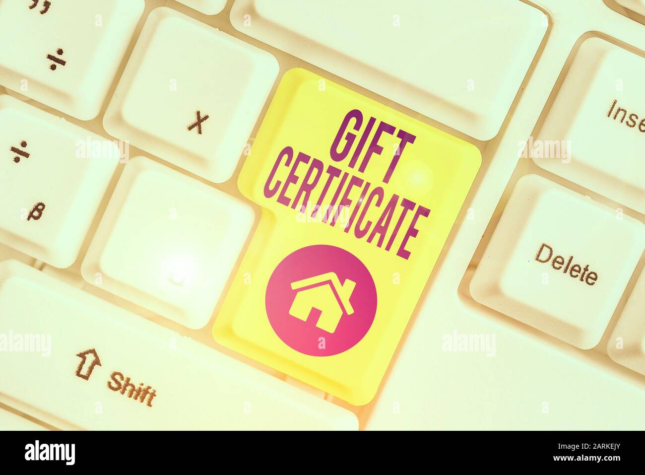 Handwriting text writing Gift Certificate. Conceptual photo certificate ...