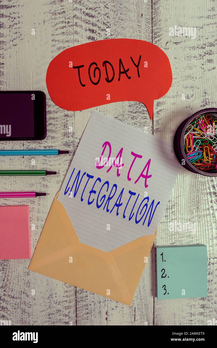 Handwriting text Data Integration. Conceptual photo involves combining ...