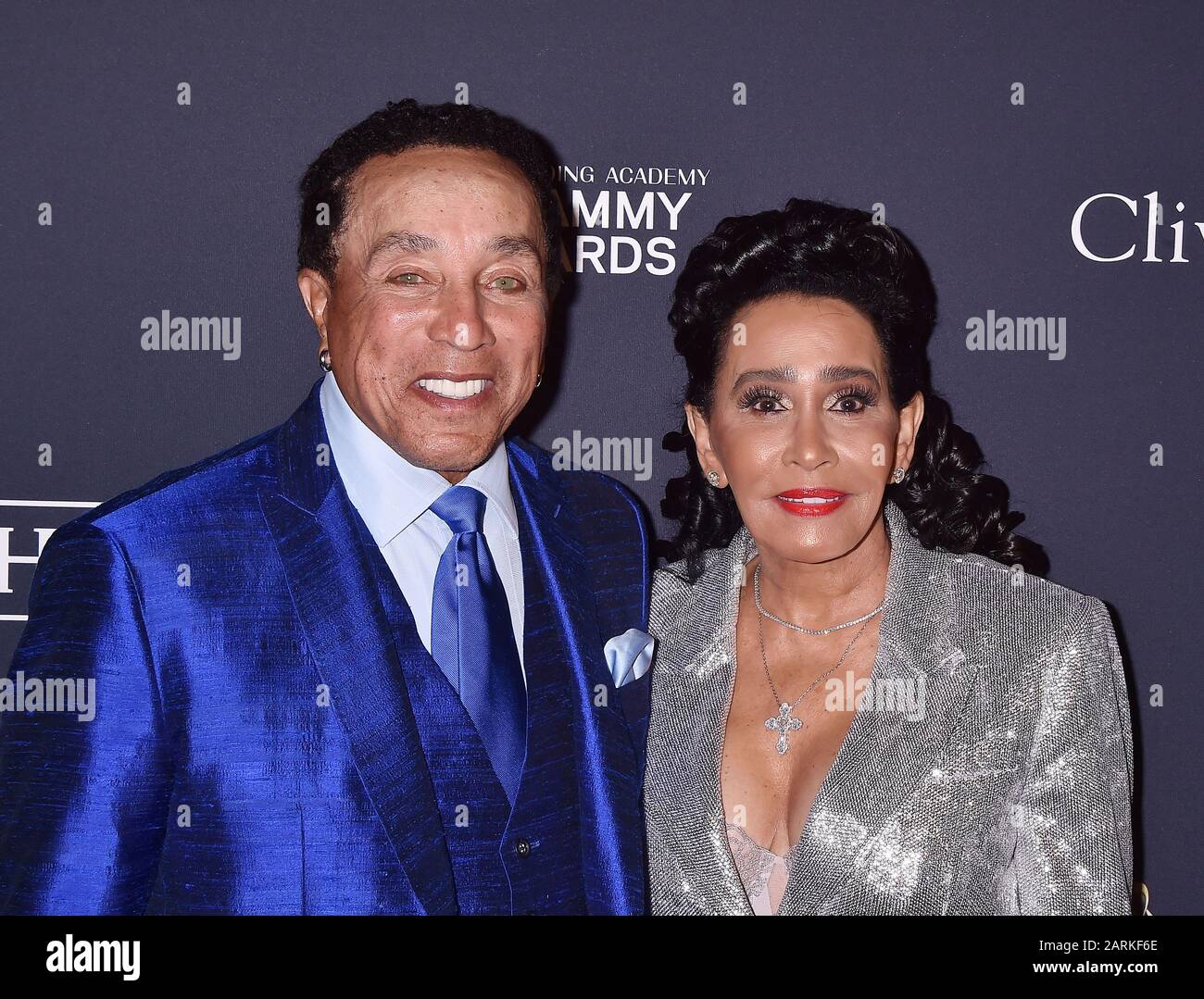 BEVERLY HILLS, CA - JANUARY 25: Smokey Robinson and Frances Glandney ...