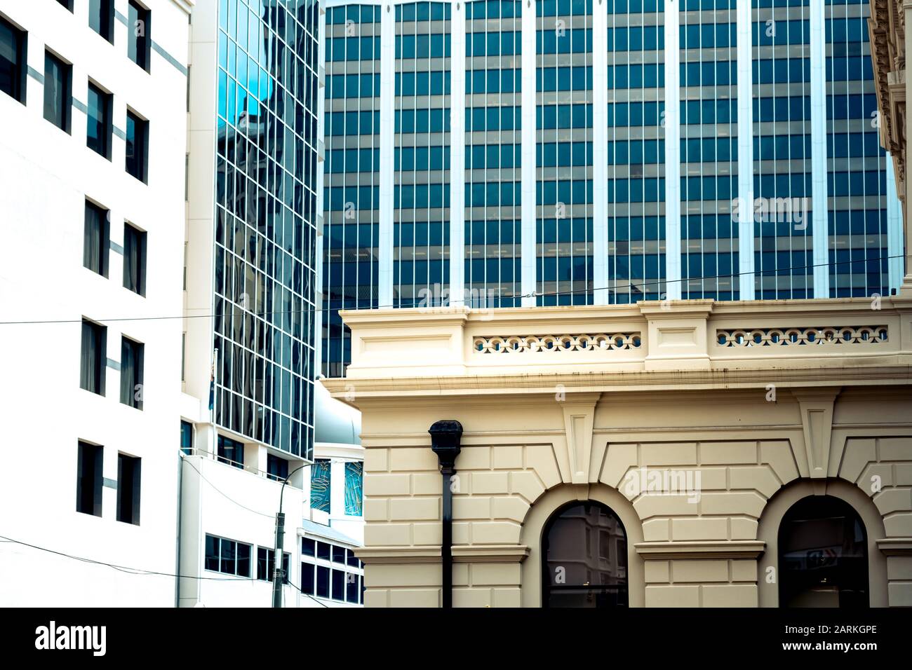 Commercial building close up; Wellington Office Building Stock Photo ...