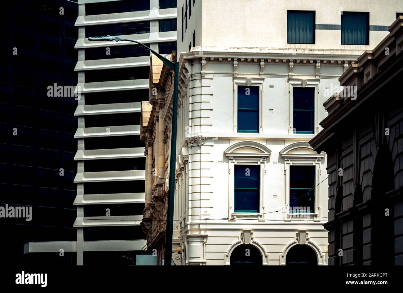 Commercial building close up; Wellington Office Building Stock Photo ...