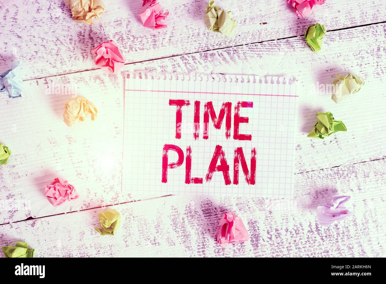 Handwriting text writing Time Plan. Conceptual photo a system for ...