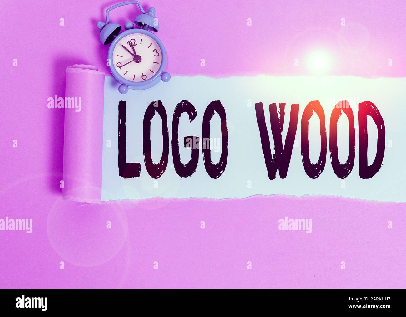 Text sign showing Logo Wood. Business photo showcasing Recognizable ...